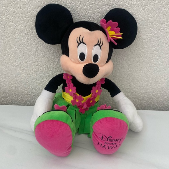 Disney | Toys | Disney Store Minnie Mouse Hawaii Plush 7 | Poshmark